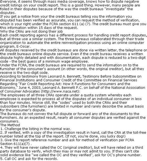 METHOD OF VERIFICATION â SECRET CREDIT REPAIR TOOL Credit Magic