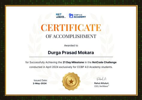 Durga Prasad Mokara On Linkedin 21daymilestone Nxtcode