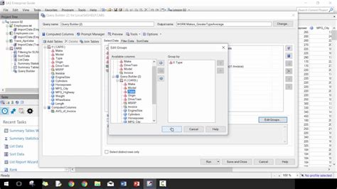 Introduction To Enterprise Guide Query Builder Part 1 Module 05