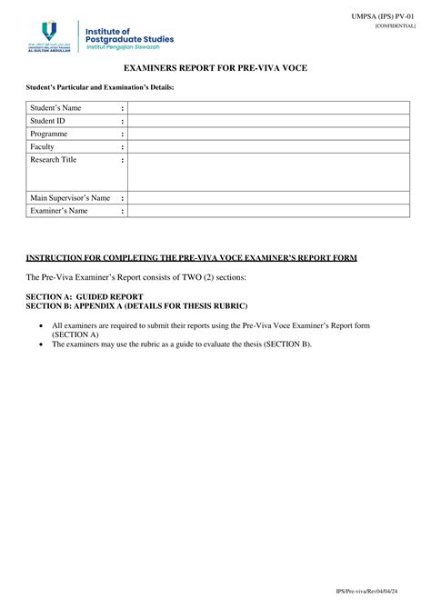 Umpsa Forms And Guidelines