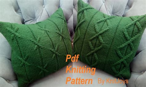 PDF Knitting Pattern Cable Knit Pillow Cover Pattern Our Life Paths Intersect X