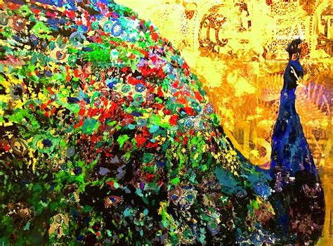 Fancy Peacock Mixed Media By Lisa Mckinney Kreymborg Fine Art America