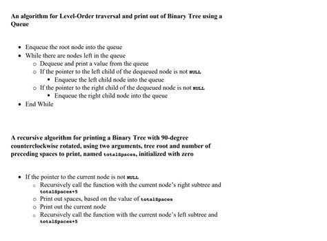 Solved Binary Tree In This Question You Have Been Provided