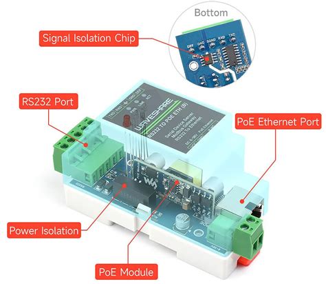 Rs232 To Rj45 Ethernet Module Poe The Pi Hut