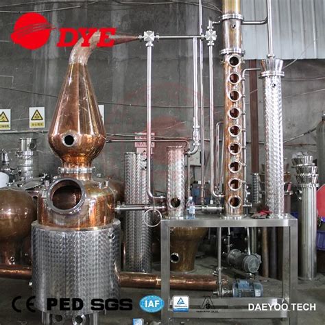 Pot Plants Copper Alcohol Still Column Distillaiton Continuous Still