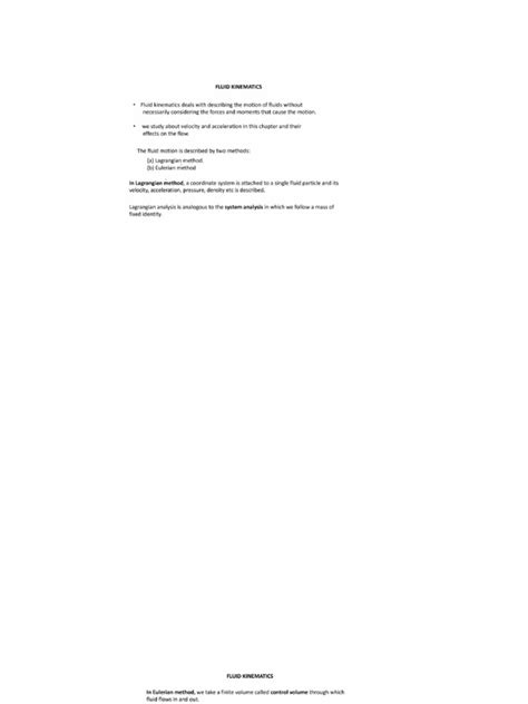 Fluid Kinematics And Dynamics Pdf Fluid Kinematics And Dynamics Pdf