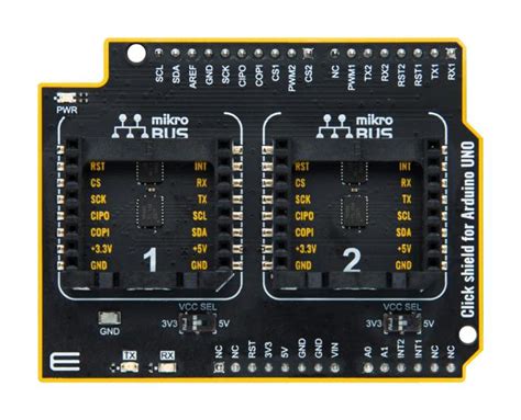 Mikroe 5739 Mikroelektronika Click Shield Board Atmega328p Megaavr