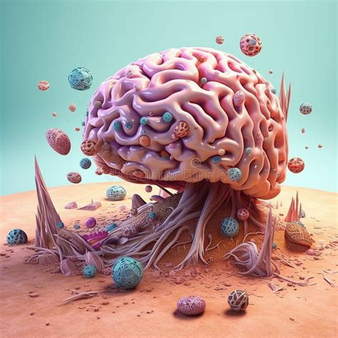 3d Of Human Brain Illustration Brain Virus Infection Concept