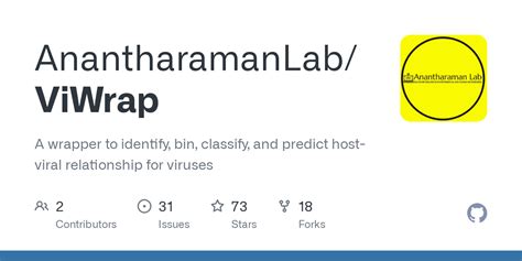 Github Anantharamanlabviwrap A Wrapper To Identify Bin Classify And Predict Host Viral