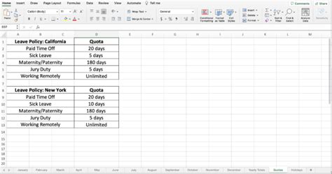 How To Manage Multiple Locations In Excel Vacation Tracker