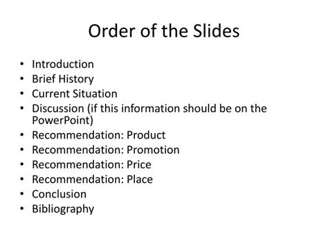 PPT Order Of The Slides PowerPoint Presentation Free Download ID