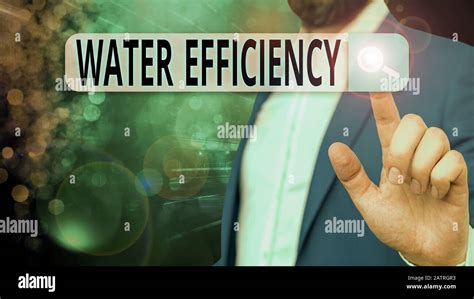 Handwriting Text Water Efficiency Conceptual Photo Reduce Water