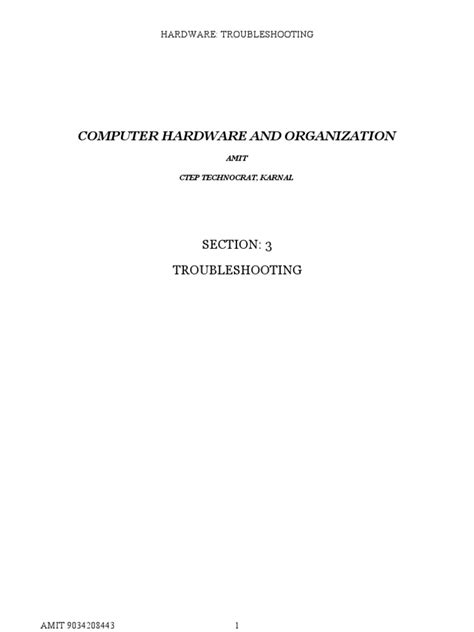 Troubleshoot Computer Hardware Issues Pdf Booting Electrical Troubleshoot Computer Hardware Issues Pdf Booting Electrical
