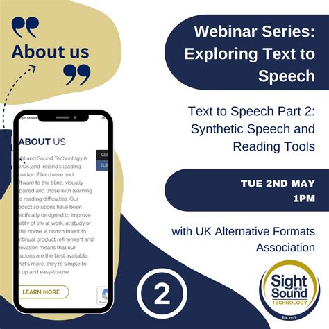 Text To Speech Part 2 Synthetic Speech And Reading Tools Sight And Sound Technology