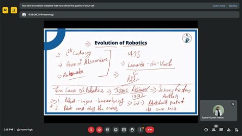 Techfusion Lecture 1 Entering To The World Of Robotics Youtube