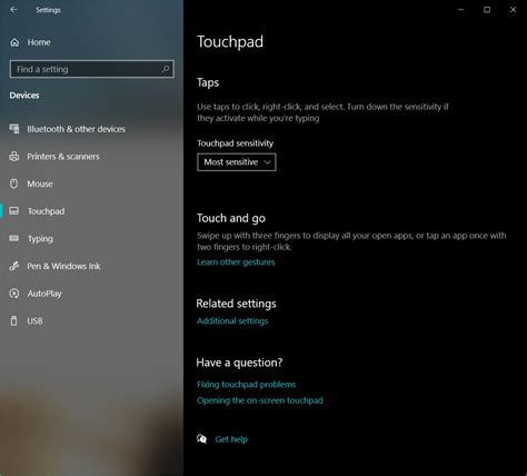 Synaptics Touchpad Settings Missing No Option For One Finge Hp Support Community 7964427