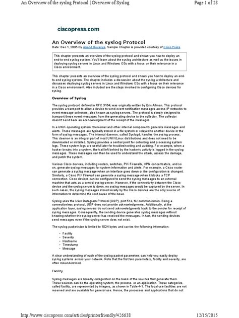 Syslog 2 Pdf Port Computer Networking Firewall Computing