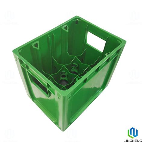 Collapsible Stackable Storage Crates Plastic Bottle Crates Logo Customized