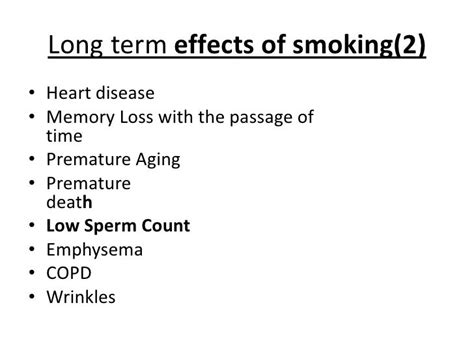 The Effects Of Smoking