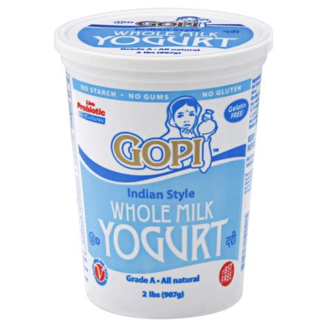 Gopi Indian Style Whole Milk Yogurt Shop Yogurt At H E B