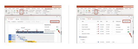 Dependencies And Critical Path In Office Timeline