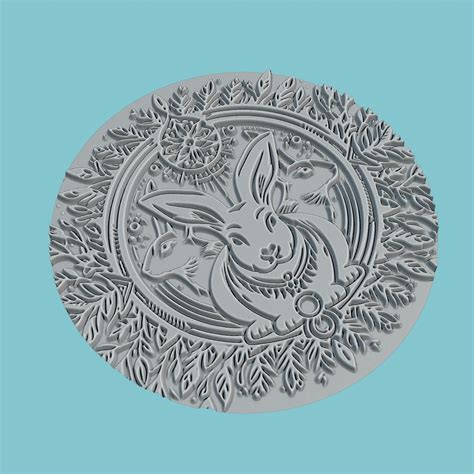 3d File Rabbit Medallion Cnc Rabbit 3d Cnc Model 🐇 ・3d Printing Model To Download・cults