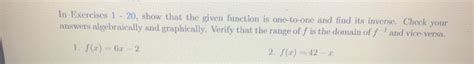 Solved In Exercises 1 20 Show That The Given Function Is