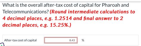 Solved Pharoah And Telecommunications Corporation Has Three Chegg Com