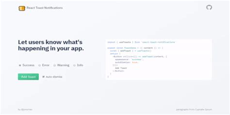 React Notifications WebArtDeveloper