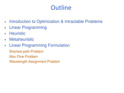 Ppt Lecture Optimization Methods Heuristic Strategies Powerpoint Presentation Id