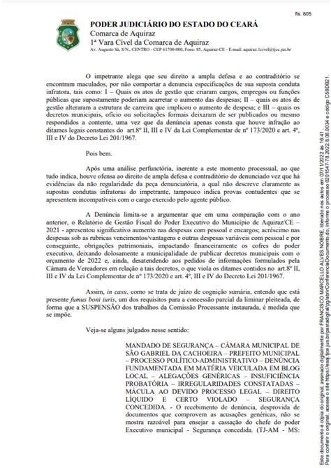 Processo De Cassação Contra O Prefeito De Aquiraz é Suspenso Por Falta