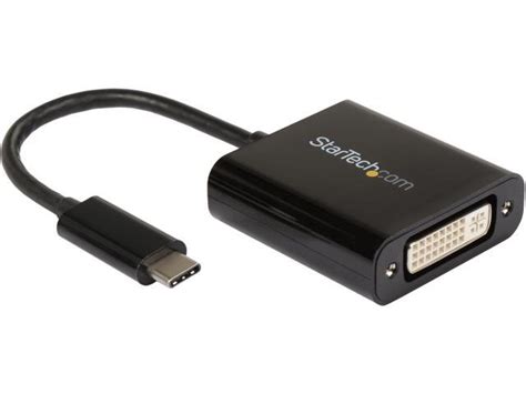StarTech Com CDP2DVI USB C To DVI Adapter Black 1920x1200 USB Type C Video Converter For