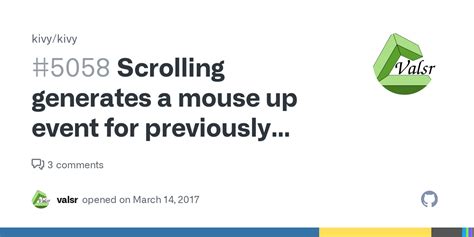 Scrolling Generates A Mouse Up Event For Previously Pressed Button
