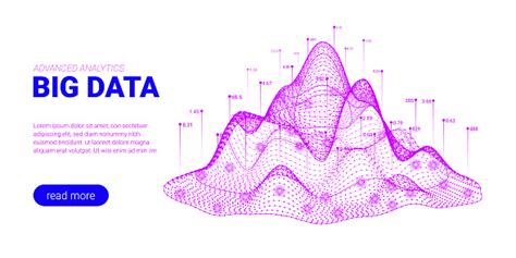 Big Data Analysis Visualization Landing Page Stock Illustration