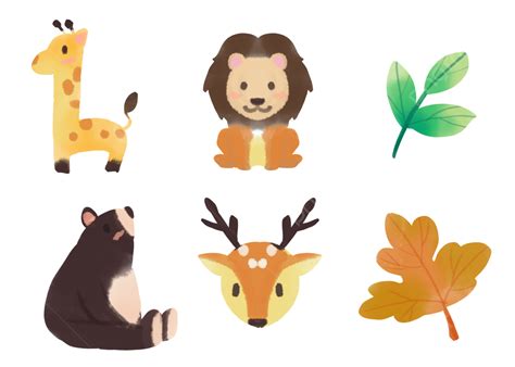 부드러운 귀여운 동물 일러스트 말랑말랑하다 아름다운 동물 Png 일러스트 및 Psd 이미지 무료 다운로드 Pngtree