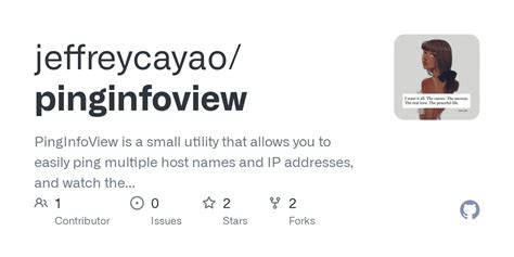 GitHub Jeffreycayao Pinginfoview PingInfoView Is A Small Utility That Allows You To Easily