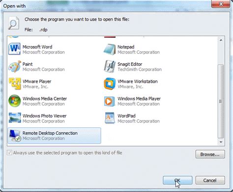 Repair Remote Desktop Rdp File Association