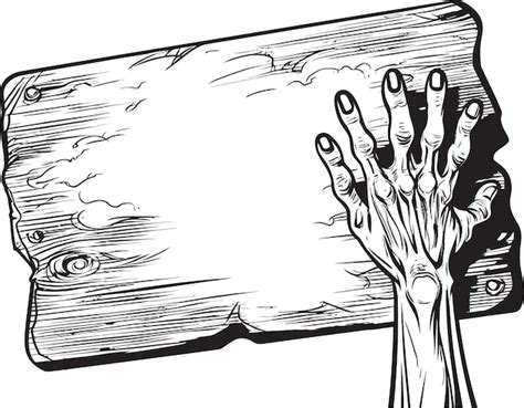 Cadaverous Command Logo Design With Zombie Hand Holding Signboard
