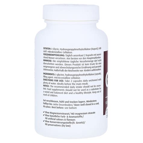 GLYCIN 500 mg in veg.HPMC Kapseln ZeinPharma 120 Stück | medpex