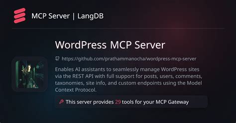 Wordpress Mcp Server Langdb