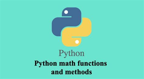 Python Math Functions And Modules