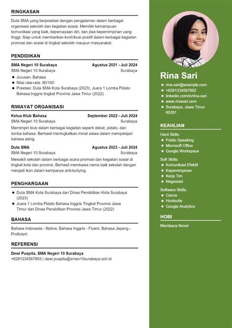 4 Contoh Cv Beasiswa Pdf Contoh Cv Untuk Beasiswa Buat Cv Gratis