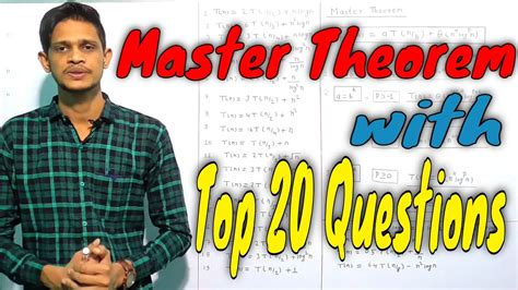 Masters Theorem In Data Structure And Algorithms In Hindi Youtube