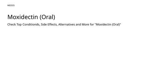 Moxidectin Oral Meds Is