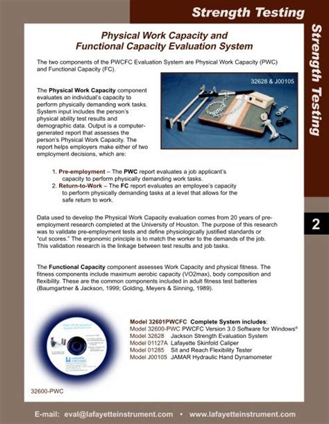 Functional Capacity Test