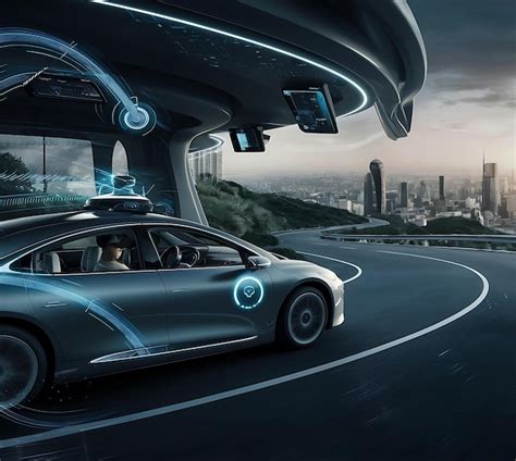 Autonomous Car Driving And Navigation Premium AI Generated Image