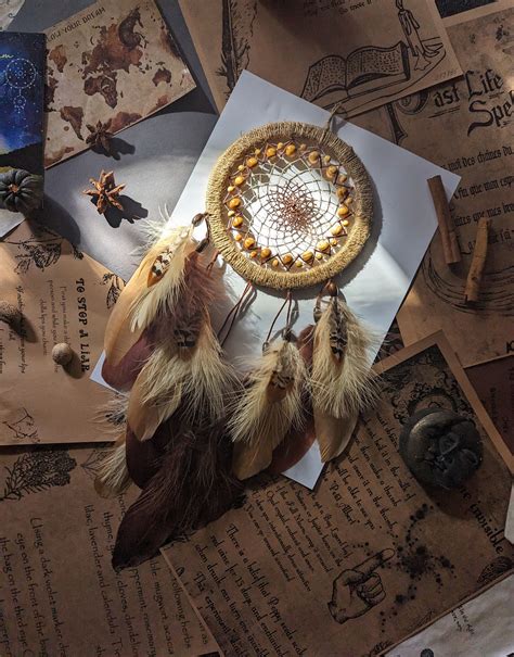 Natural Dreamcatcher Brown Beige Dream Catcher Inspired By Native