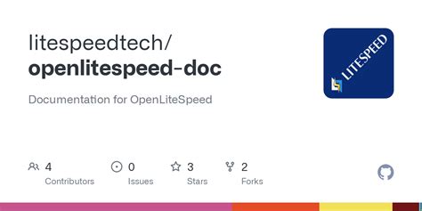 GitHub Litespeedtech Openlitespeed Doc Documentation For OpenLiteSpeed