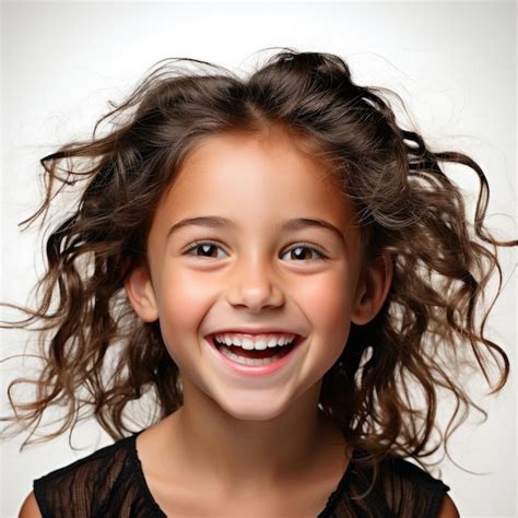 Premium Ai Image Playful Head Shot Of 8yearold Turkish Girl
