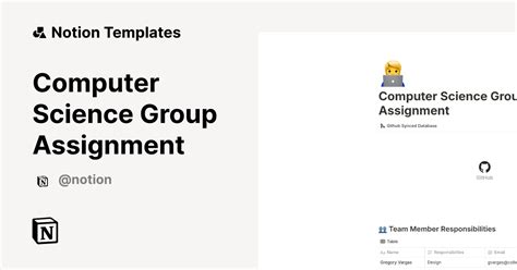 computer science group assignment template by notion notion marketplace